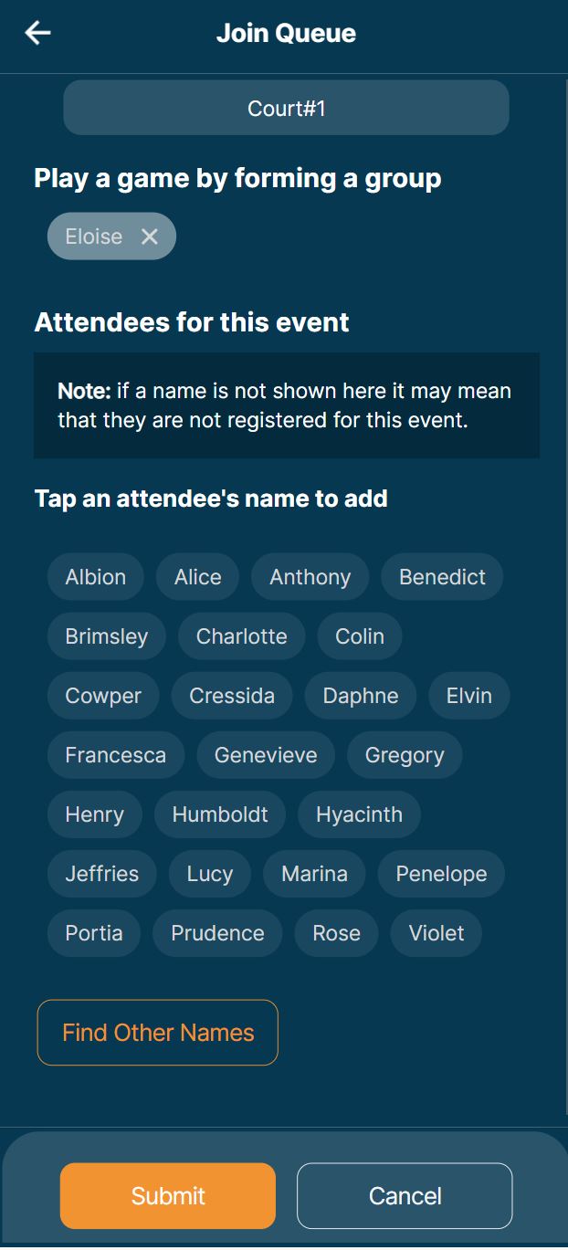 DoublesTeam Badminton Queueing Web App